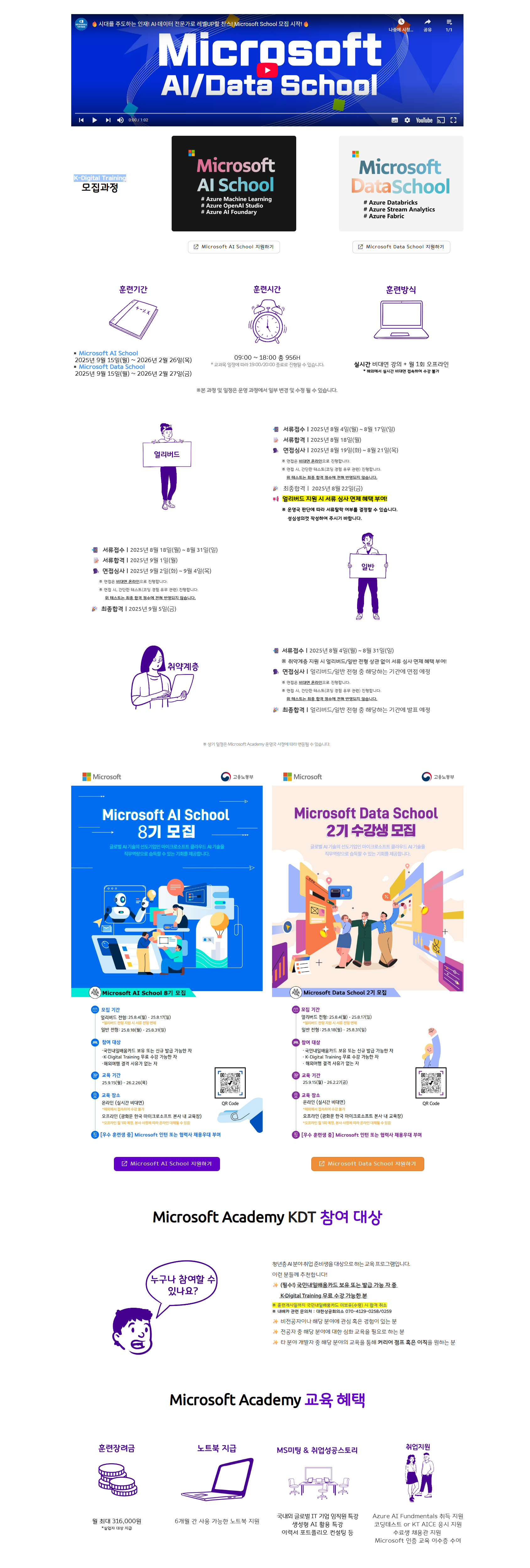 [Microsoft Academy] (마이크로소프트 아카데미) Microsoft AI School 8기 | Microsoft Data School 2기 | 공모전 대외활동-링커리어