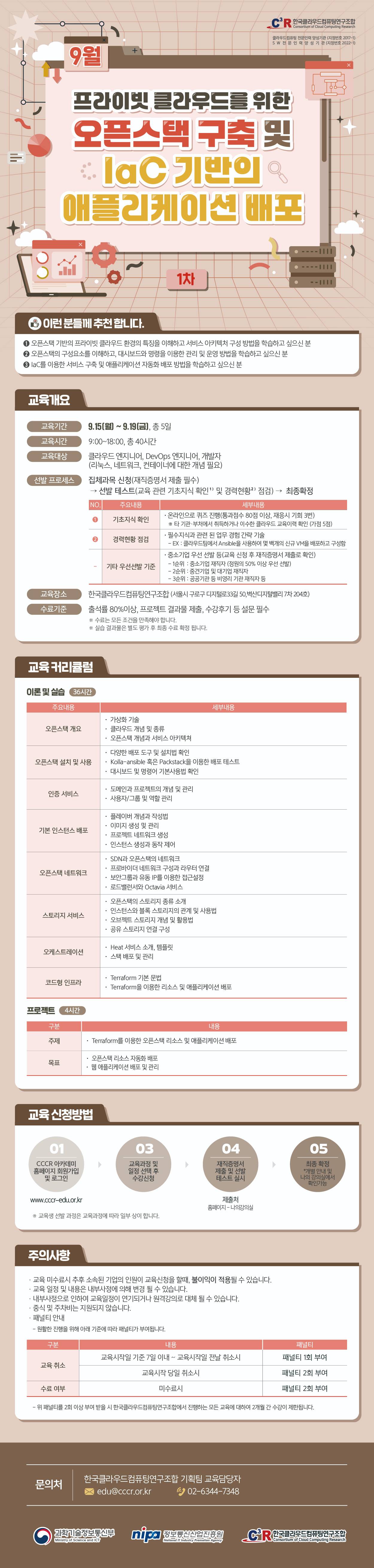 [CCCR] 전문인력_프라이빗 클라우드를 위한 오픈스택 구축 및 IaC 기반의 애플리케이션 배포 모집(~9.12) | 공모전 ...