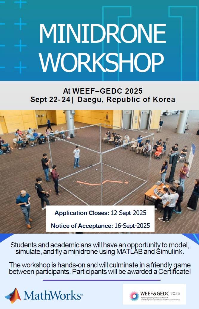 MathWorks 미니드론 워크샵 @ WEEF-GEDC 2025 | 공모전 대외활동-링커리어